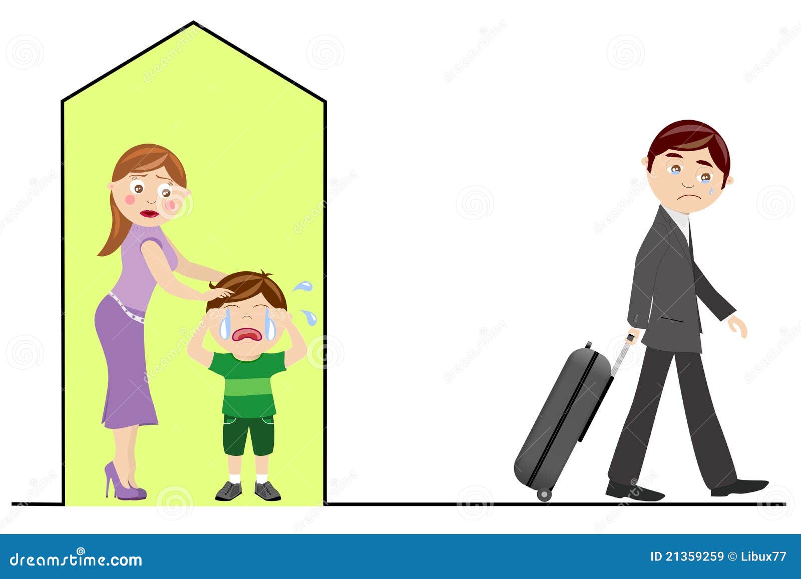 Separation Cartoon Vector | CartoonDealer.com #21359259