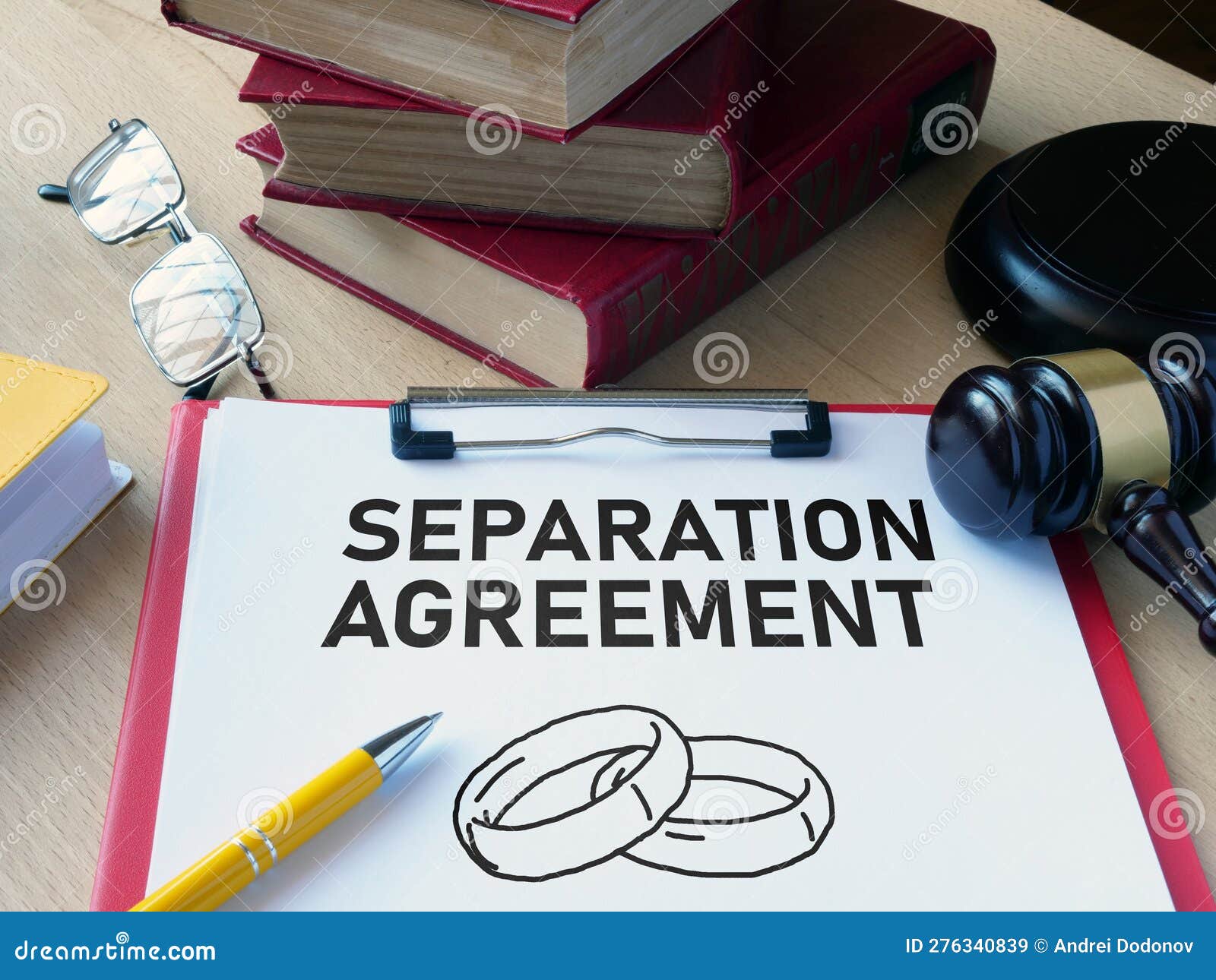 Separation Agreement is Shown Using the Text Stock Image - Image of ...