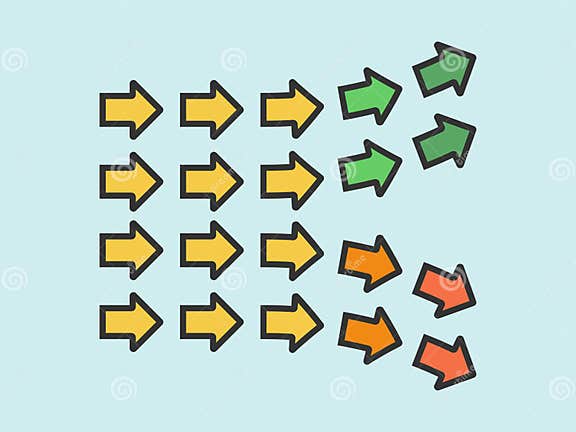 Separation for Different Purposes. Split in the Team. Stock Vector ...