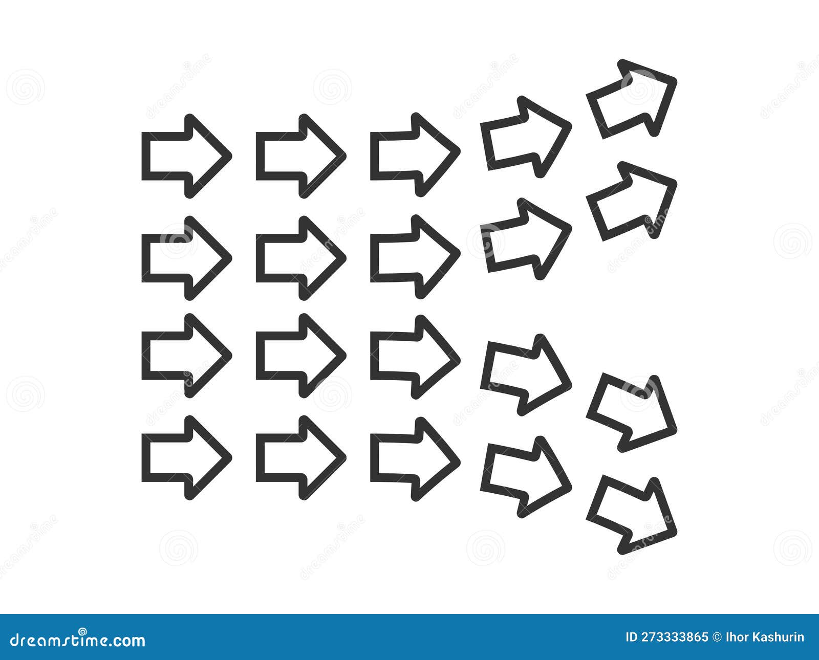 Separation for Different Purposes. Split in the Team. Stock Vector ...