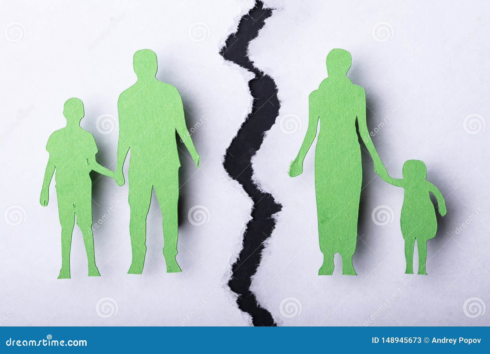 Separation of Family on Cracked Surface Stock Image - Image of cracked ...