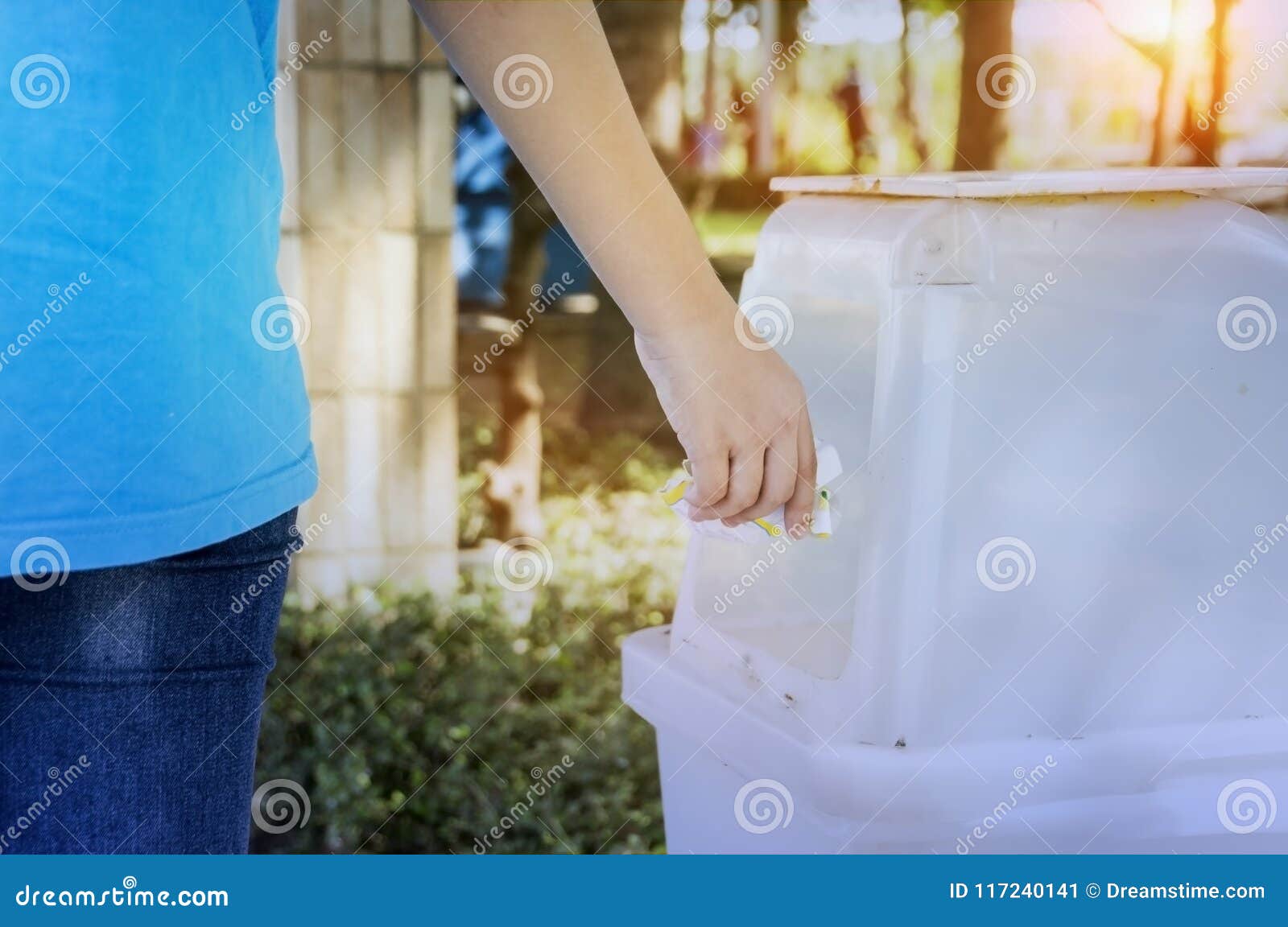 Separation of Garbage and Dumping of Waste into the Garbage Keep Stock ...