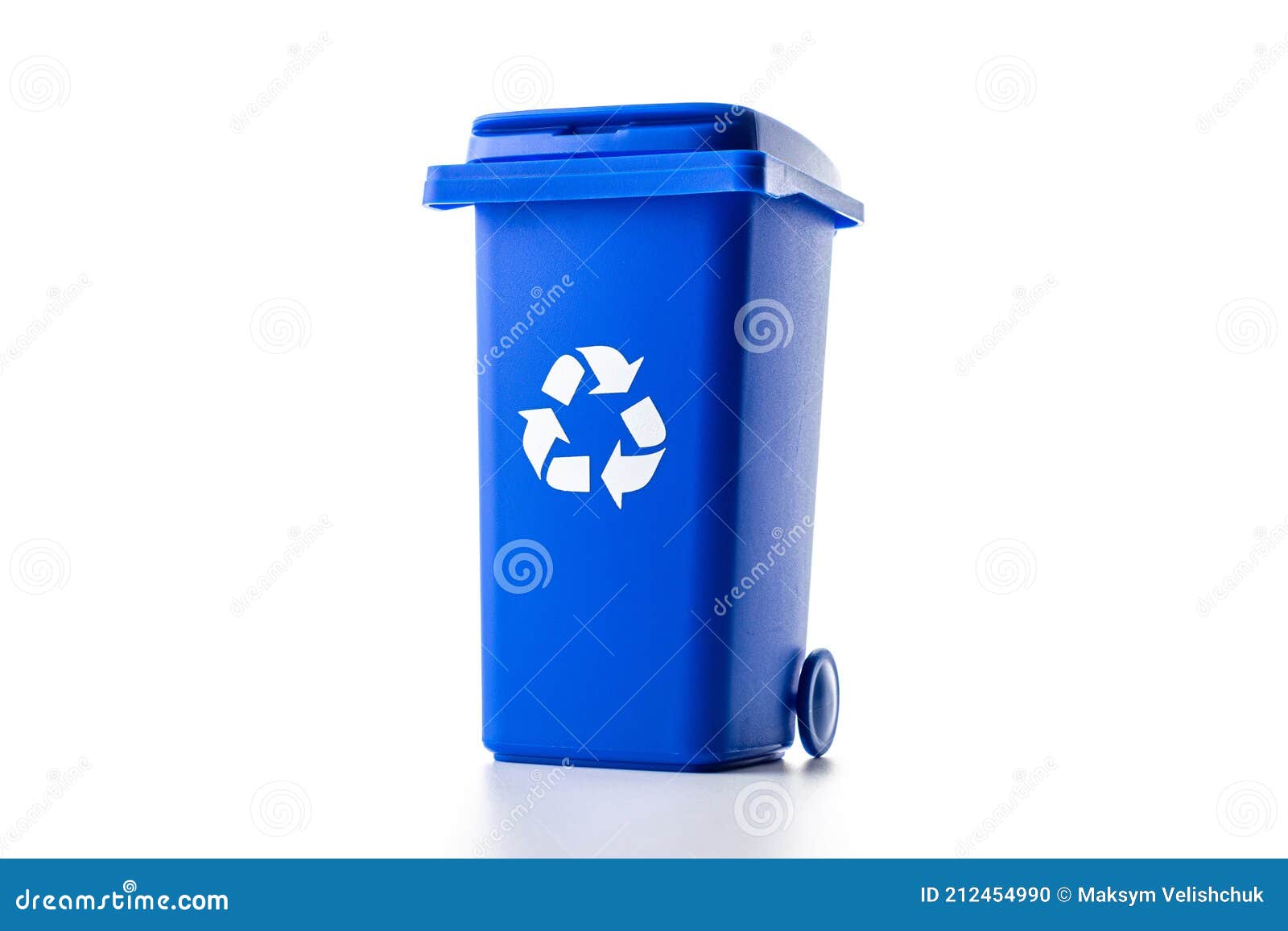 Separation Recycle. Blue Dustbin for Recycle Paper Trash Isolated on ...