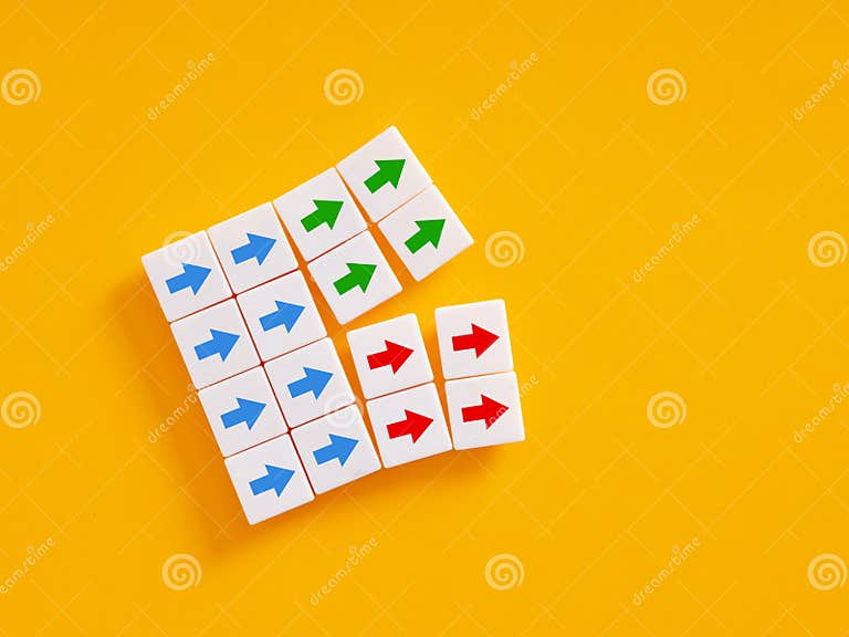 Separation and Split in the Team. Collapsing Teamwork Stock Image ...