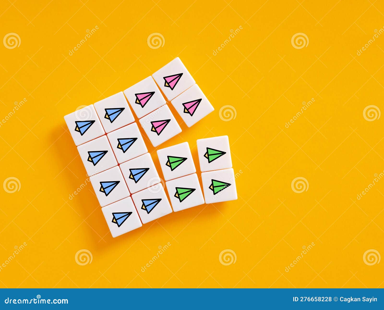 Separation and Split in the Team. Collapsing Teamwork Stock Photo ...