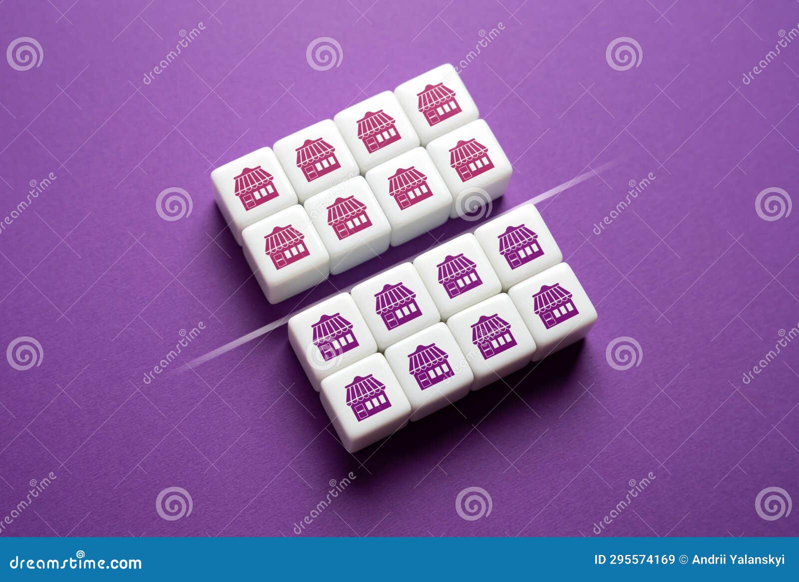 Separation of Stores into Two Different Companies. Stock Image - Image ...