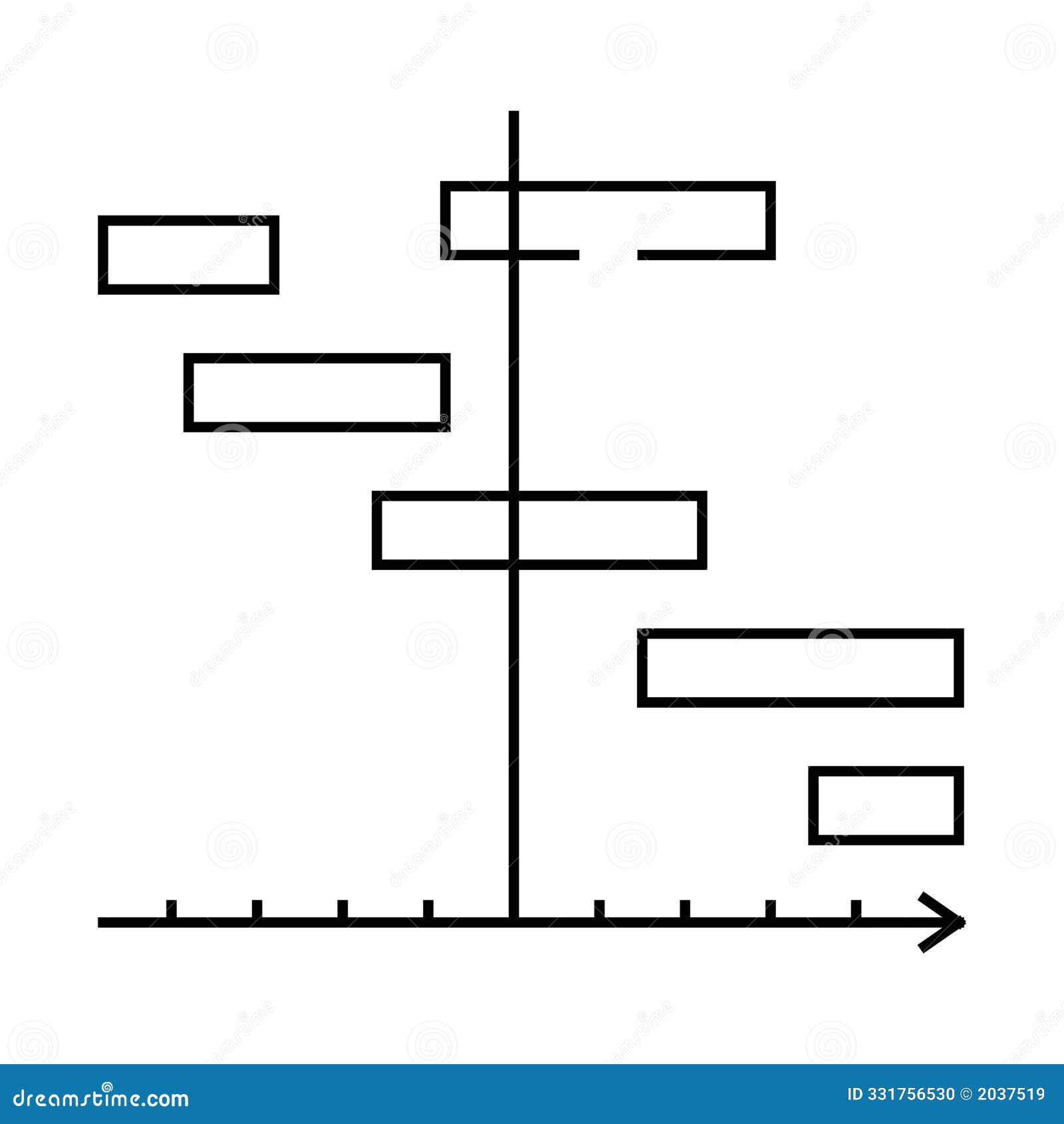 Separation of Tasks Line Icon Vector Illustration Stock Vector ...