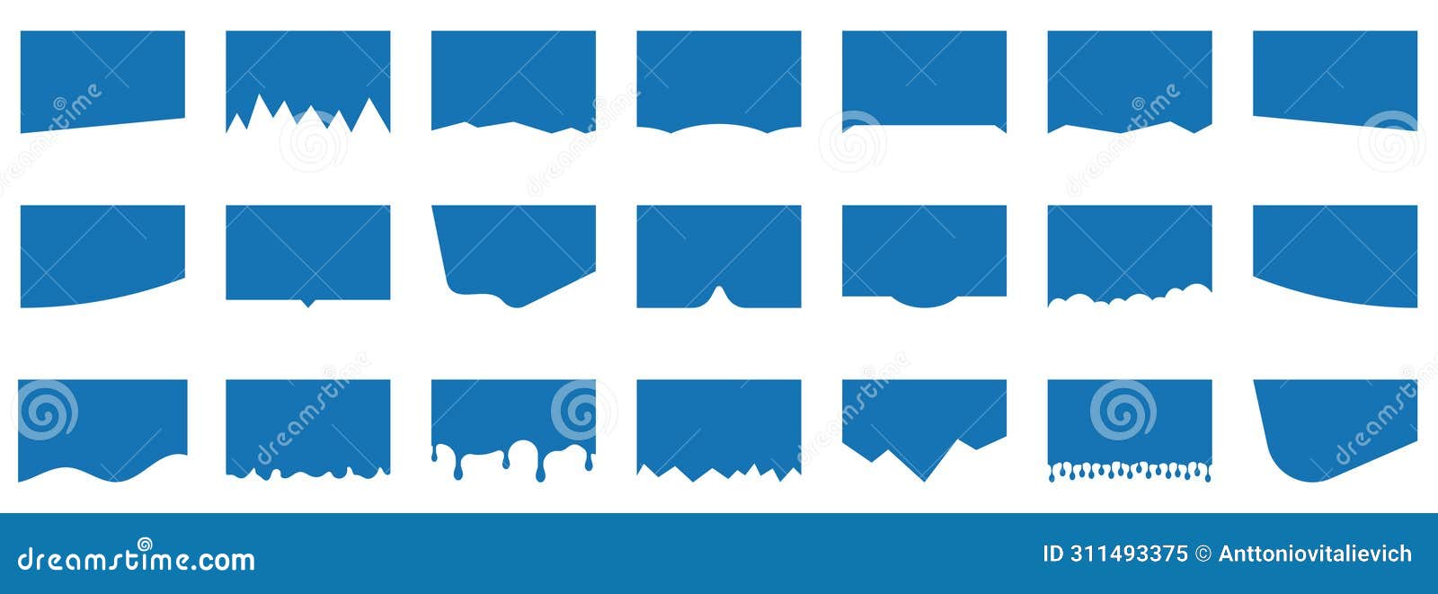 Separator Collection For Poster, App, Banner. Divider Shape For Website ...