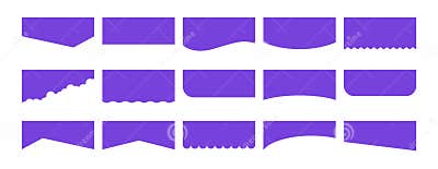 Separator Header for Web Page Design. Flat Vector Illustration. Set of ...