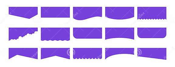 Separator Header for Web Page Design. Flat Vector Illustration. Set of ...