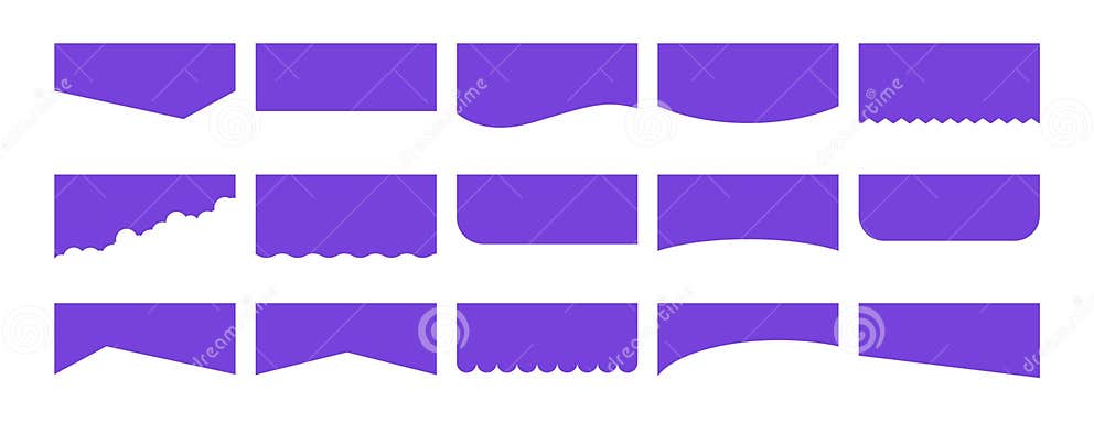 Separator Header for Web Page Design. Flat Vector Illustration. Set of ...