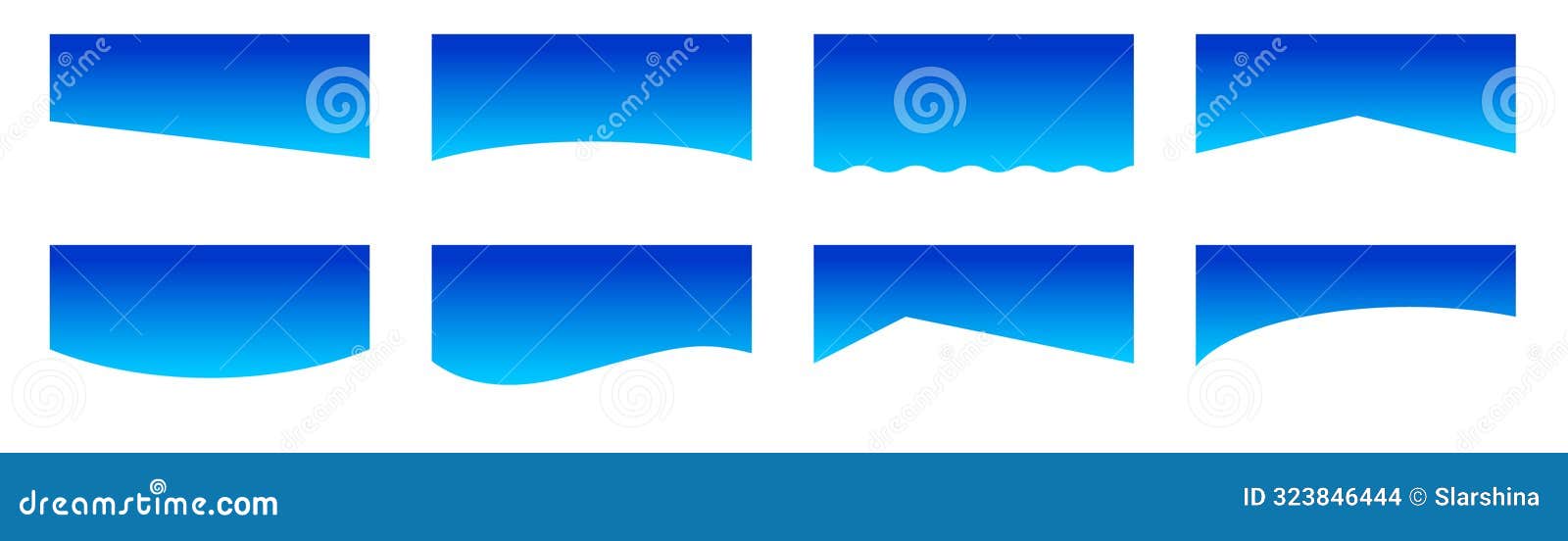 Separator Header For Web Page Design. Flat Vector Illustration. Set Of ...