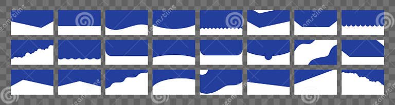 Separator Header for Web Page Design. Flat Vector Illustration. Set of ...