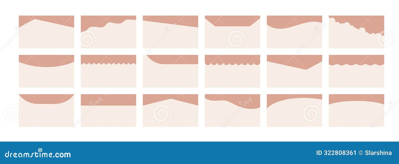 Separator Header For Web Page Design. Flat Vector Illustration. Set Of ...