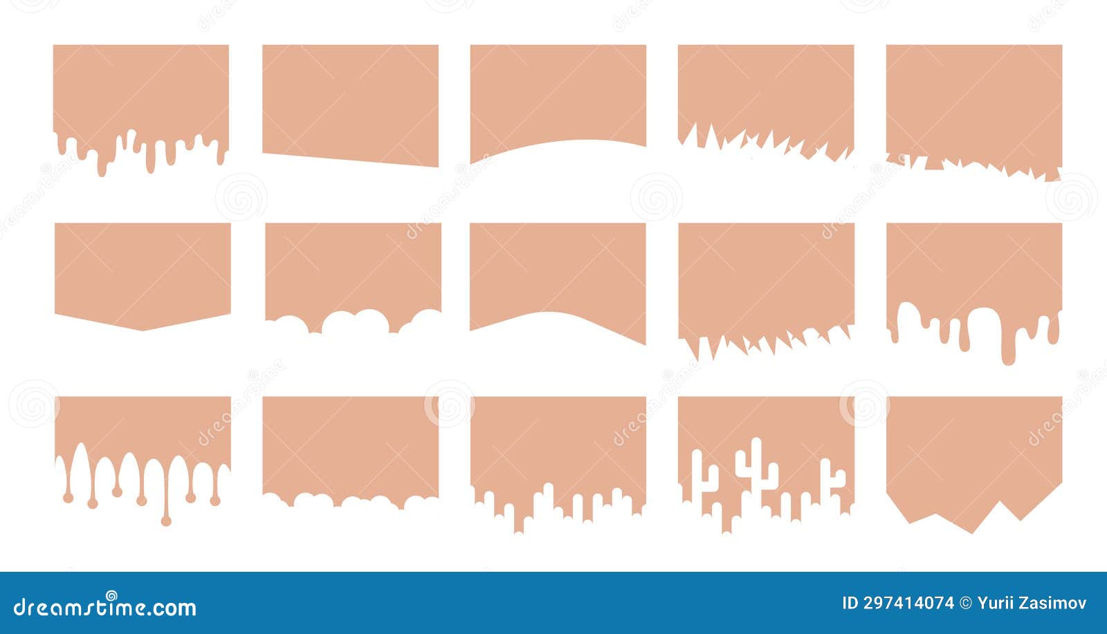 Separator Header For Web Page Design. Flat Vector Illustration. Set Of ...