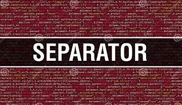 Separator Text Written on Programming Code Abstract Technology ...