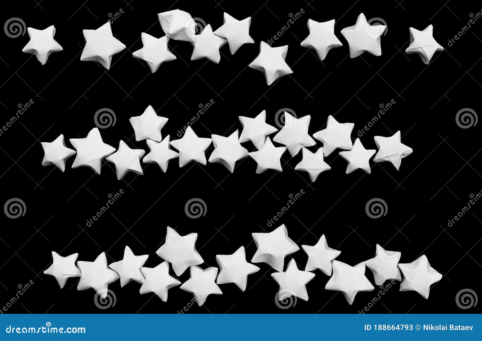 Separators for Text or Blank for Frames from White Paper Stars Stock ...