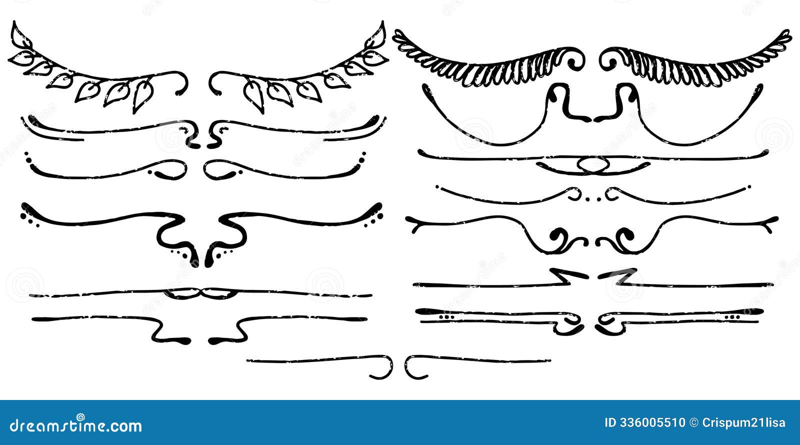 Separators for Text. Set of Vector Texture Surface Stock Illustration ...