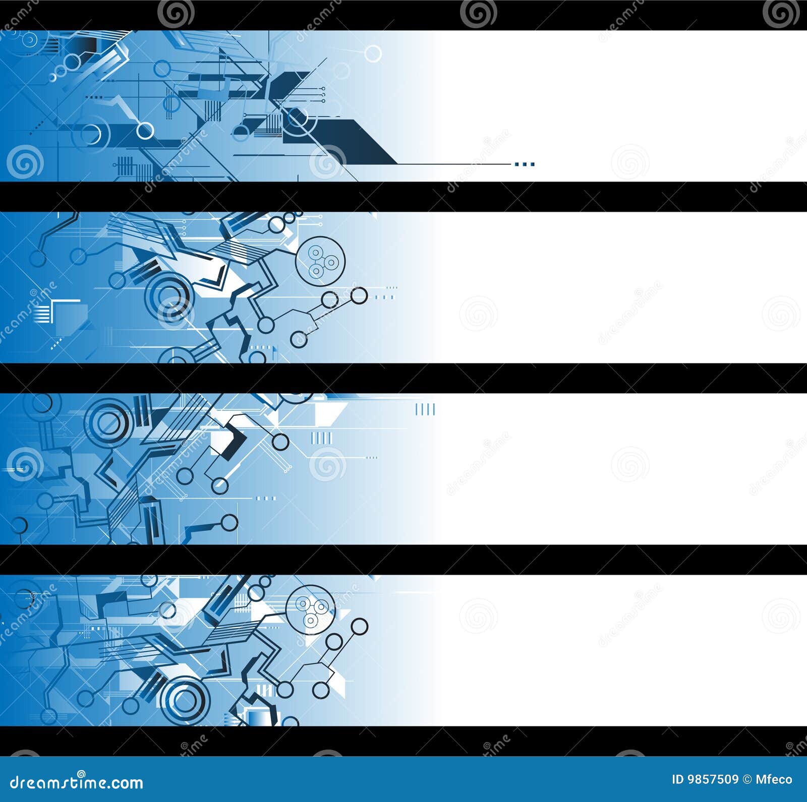 Separtated banners stock vector. Illustration of communication - 9857509