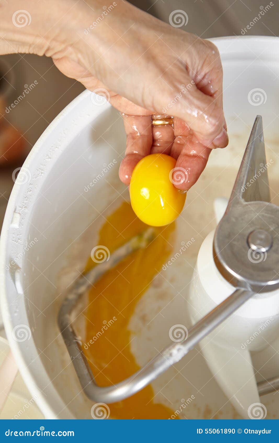 Seperating egg yolk stock photo. Image of bowl, blur - 55061890