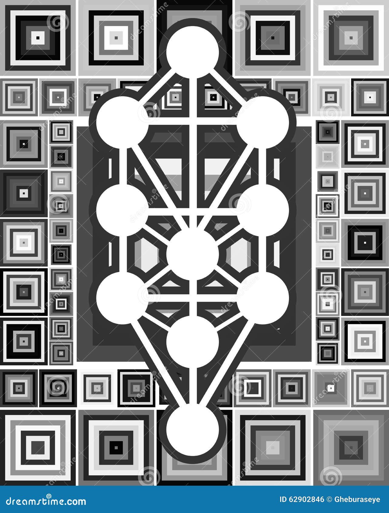 Sephiroth Tree on Abstract Background Stock Vector - Illustration of ...