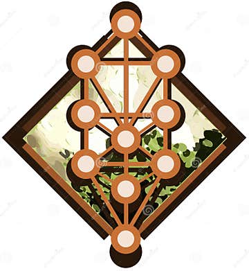 Sephiroth Tree on Abstract Background Isolated Stock Vector ...