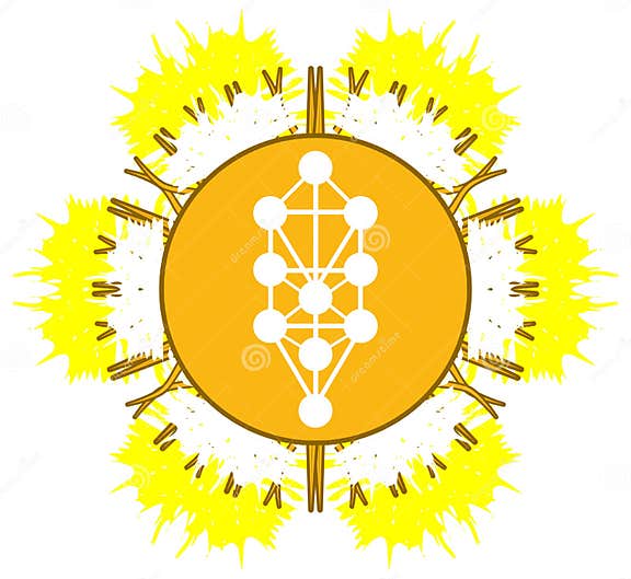 Sephiroth Tree on Abstract Background Isolated Stock Vector ...