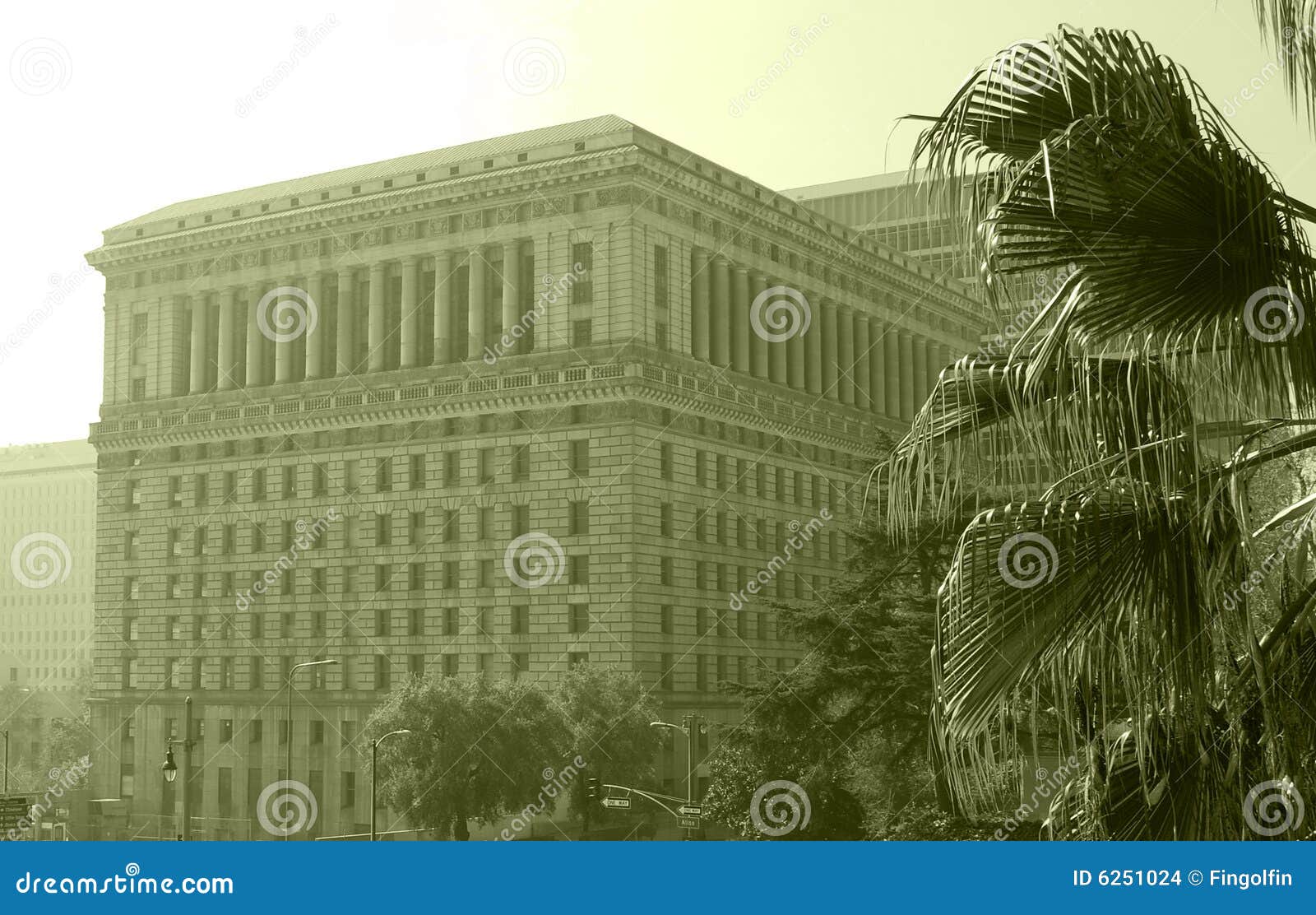 Sepia Building in L.a. stock photo. Image of building - 6251024