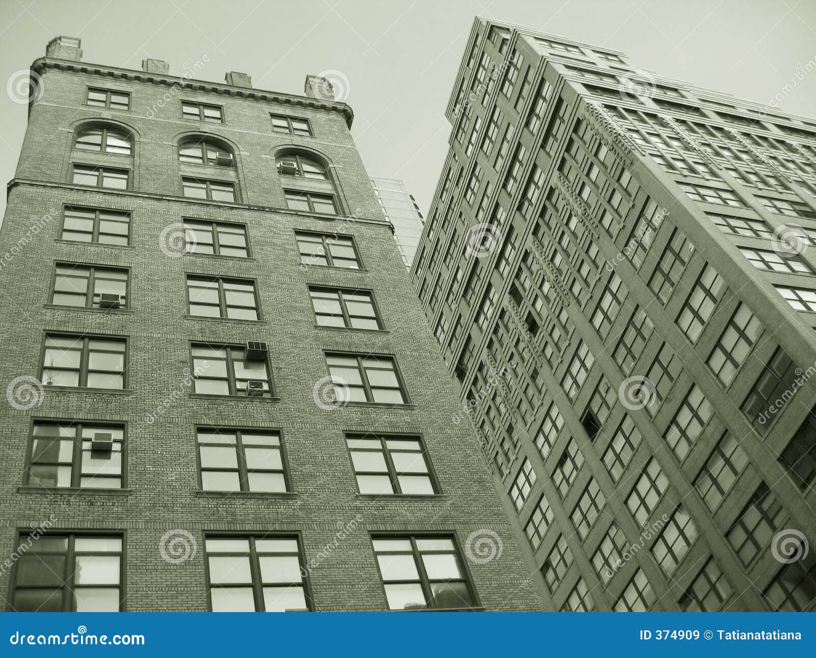 Sepia Buildings stock image. Image of high, grey, side - 374909