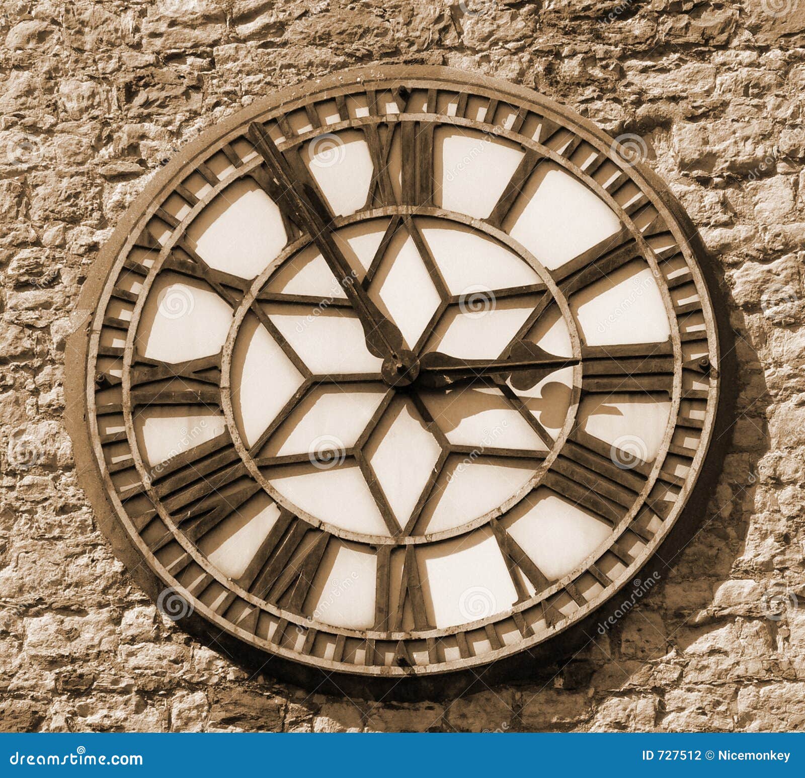 Sepia clock face stock photo. Image of tick, tock, large - 727512