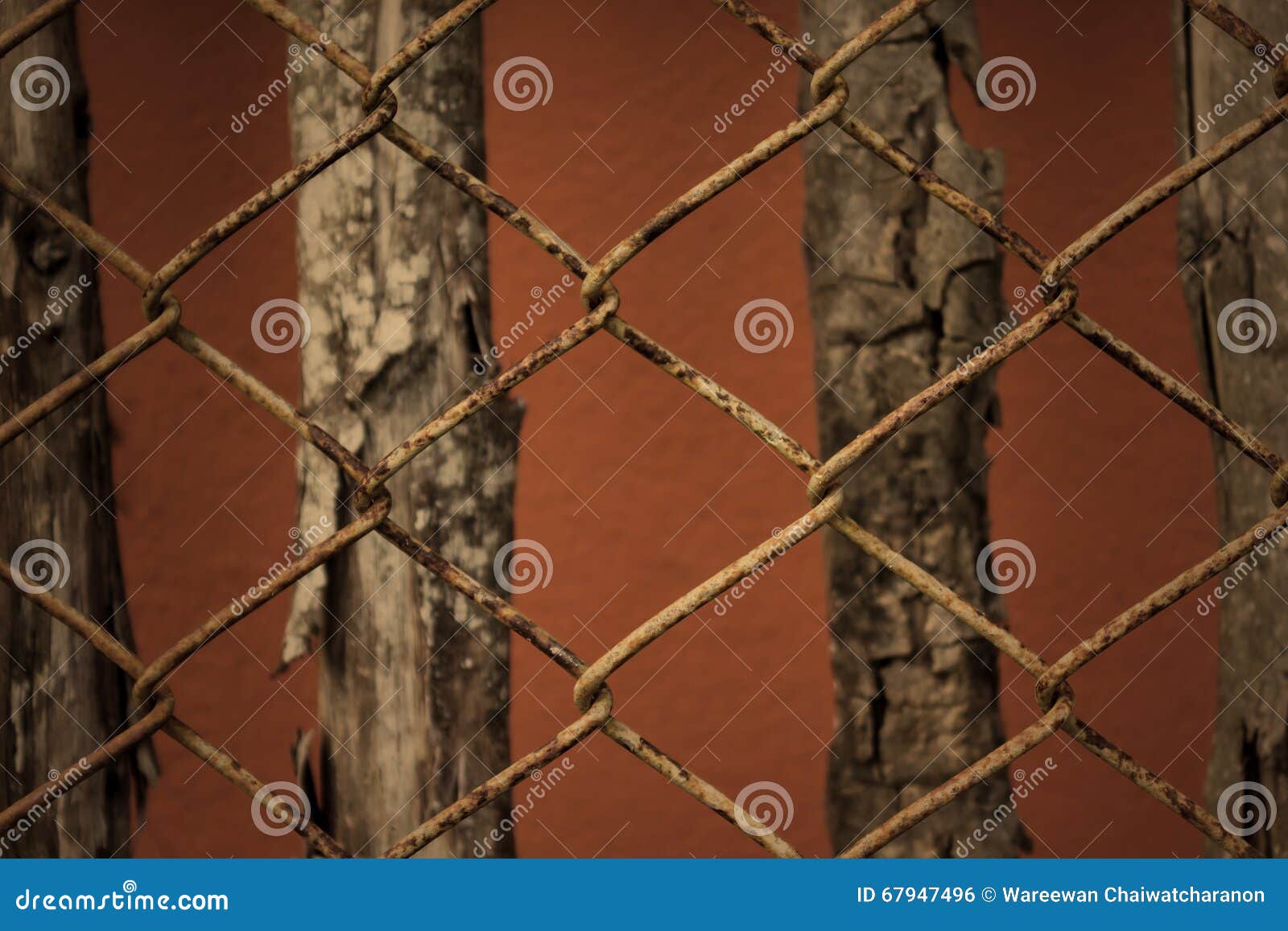 Sepia Colour Tone Old Rusty Balustrade and Wood Background Stock Photo ...