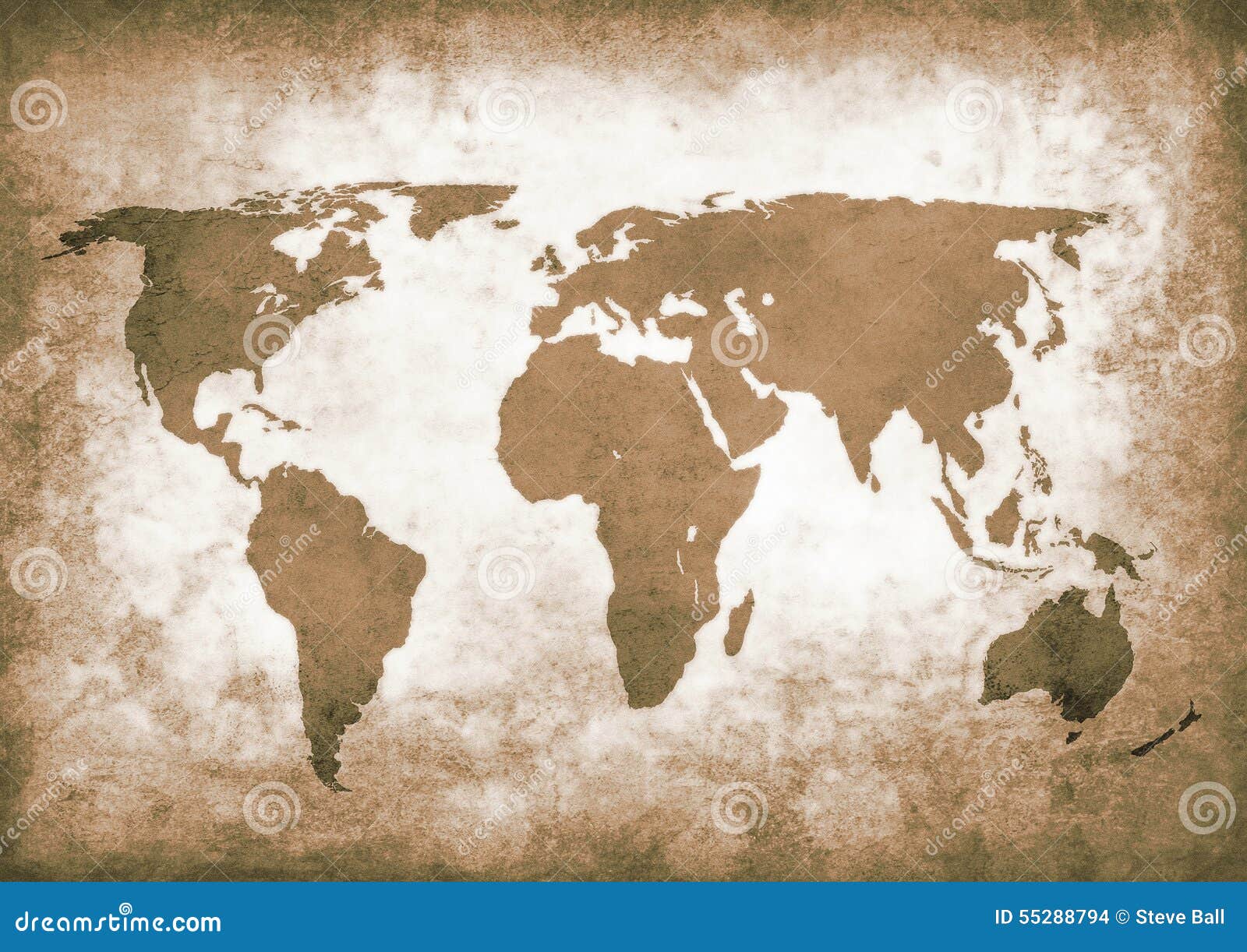 Sepia grunge world map stock illustration. Illustration of rough - 55288794