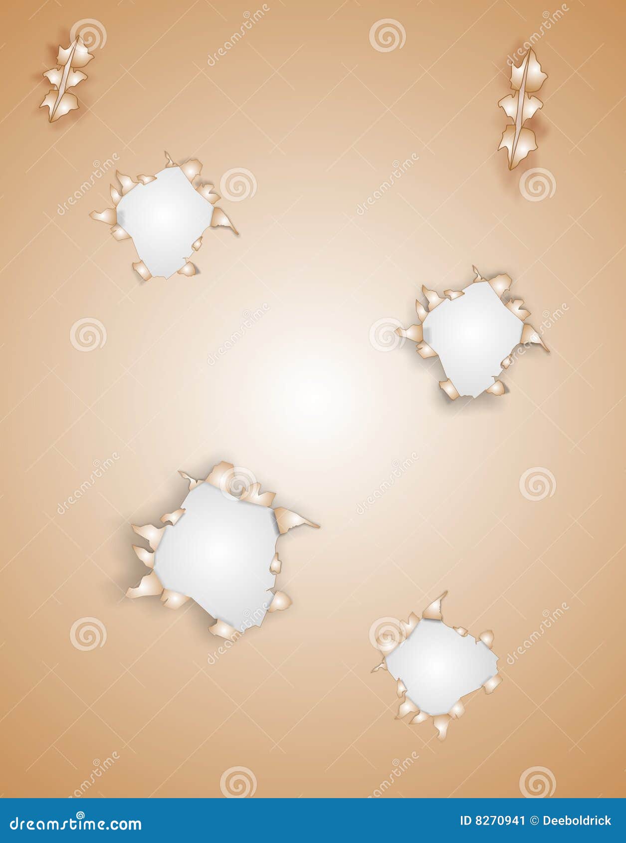 Sepia paper rips and tears stock vector. Illustration of crumpled - 8270941