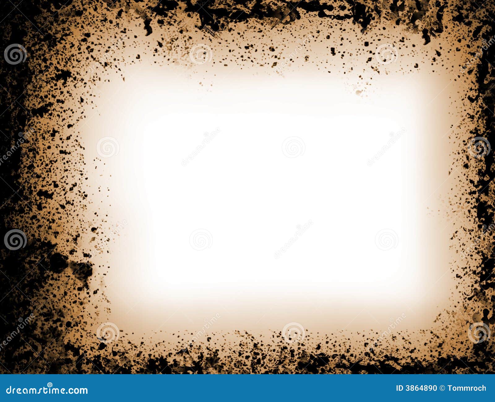 Sepia Spattered Grunge Border Stock Illustration - Illustration of ...