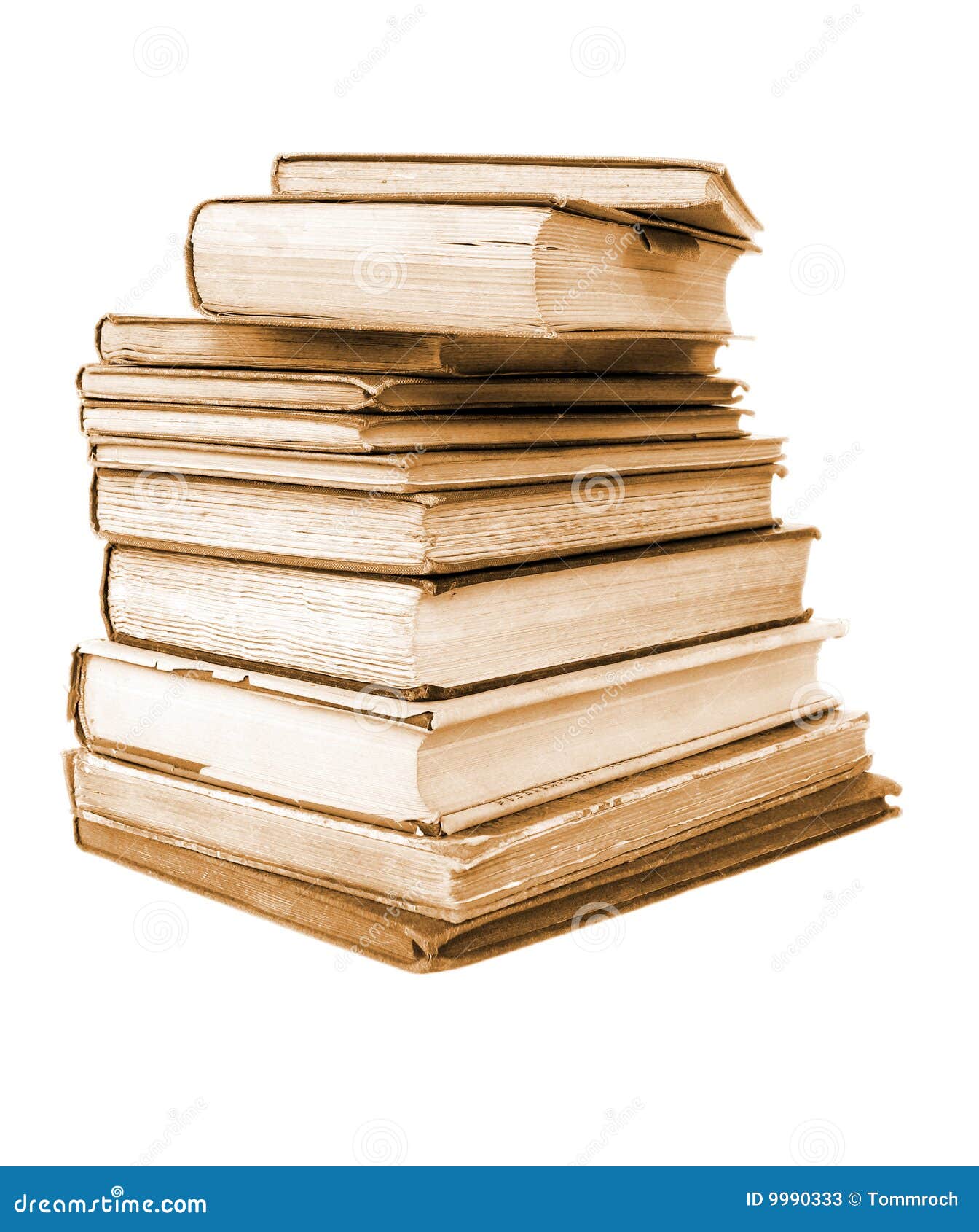 Sepia Style Isolated Antiquarian Books Stock Image - Image of edges ...