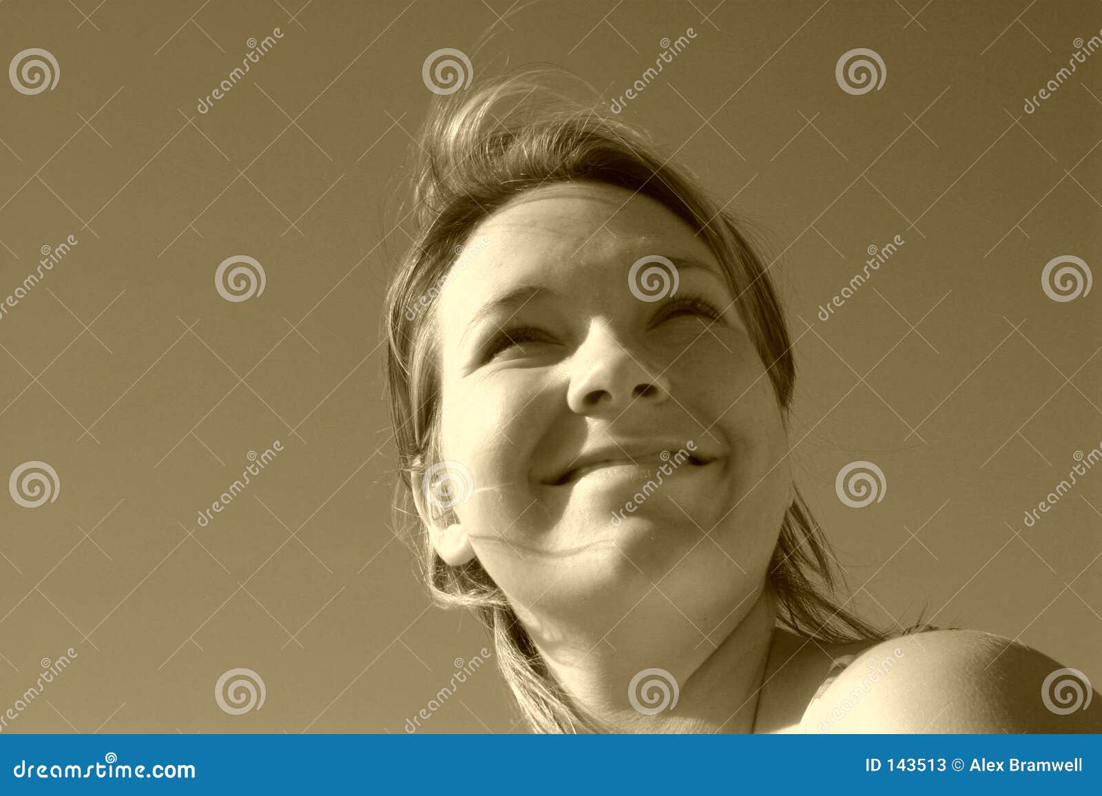 Sepia Sunny Face stock image. Image of summer, blonde, beautiful - 143513