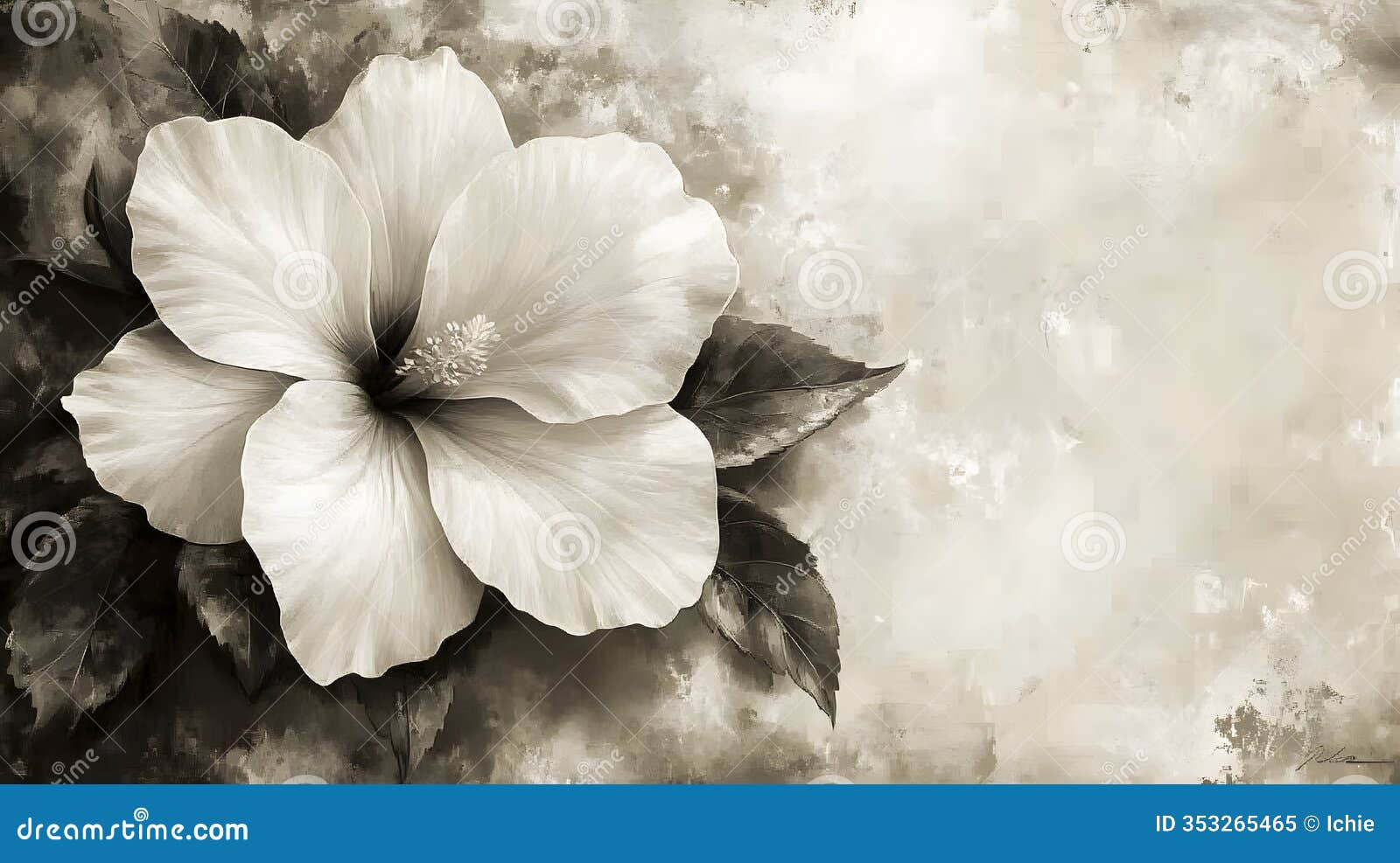 Sepia Tone Flower Illustration Stock Illustration - Illustration of ...