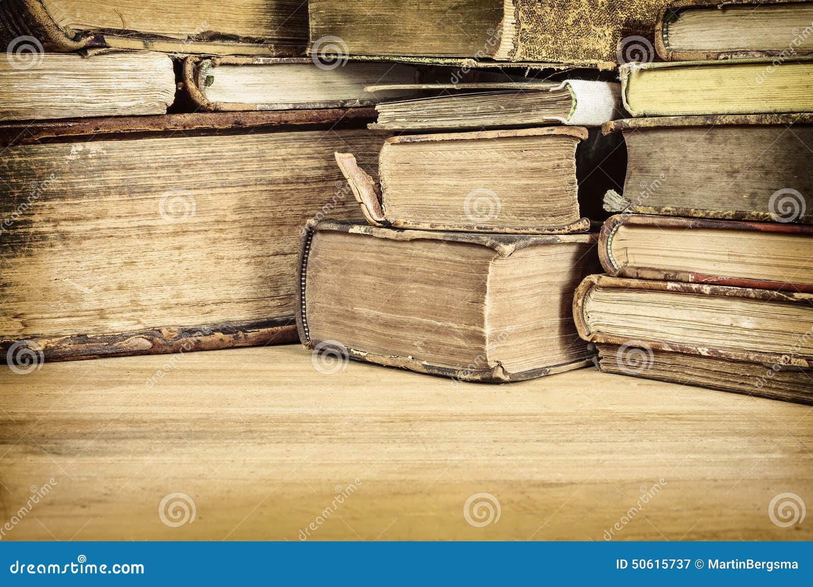 Sepia Toned Image of Old Books on a Table Stock Image - Image of paper ...