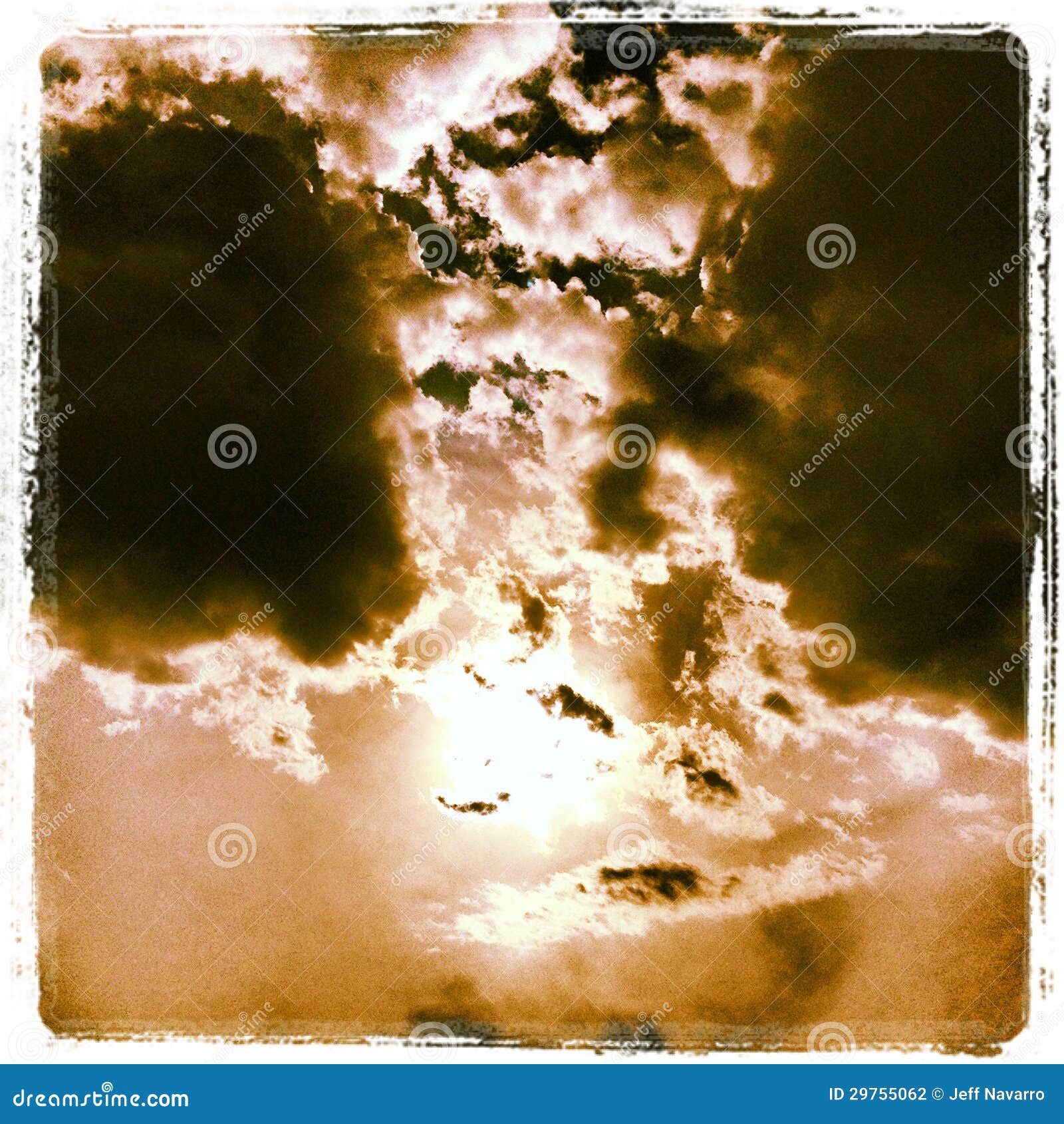 Dramatic Sepia Sky stock photo. Image of instagram, clouds - 29755062