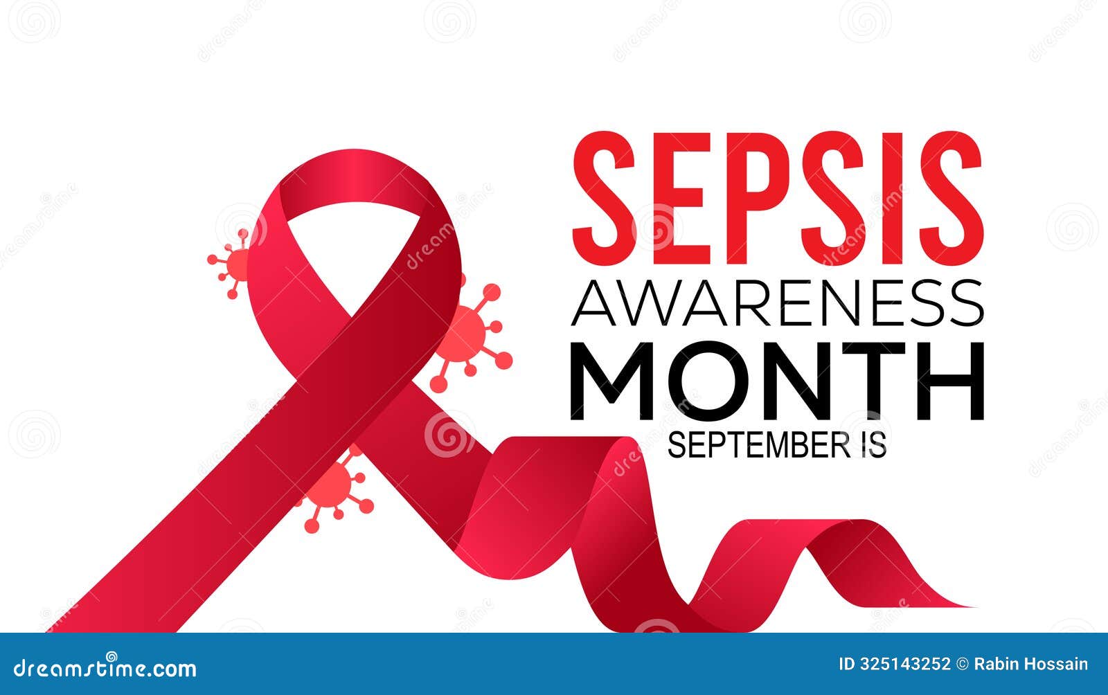 Sepsis Awareness Month stock illustration. Illustration of ribbon ...