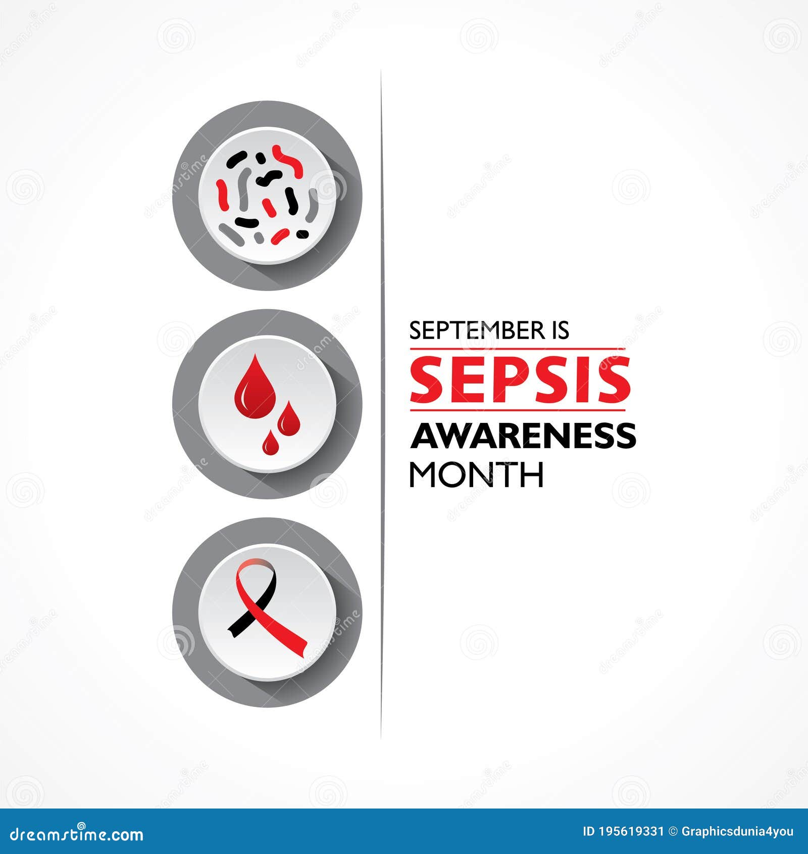 Sepsis Awareness Month Observed In September 13th Cartoon Vector ...