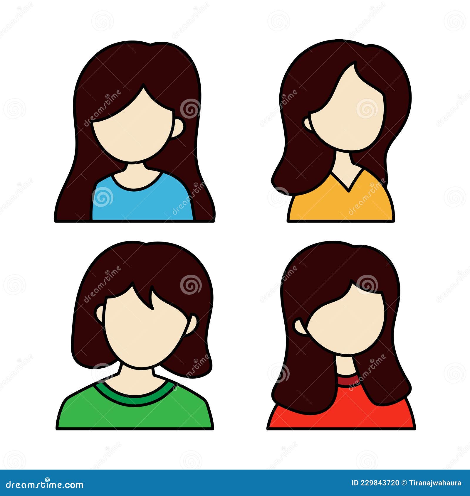 Kids Avatar Group Of Users Profile Picture Vector Illustration ...