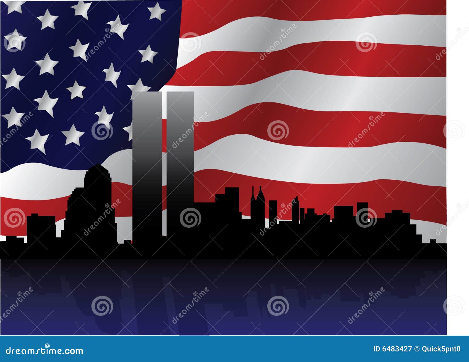 September 11th Patriotic Illustration Stock Vector - Illustration of ...