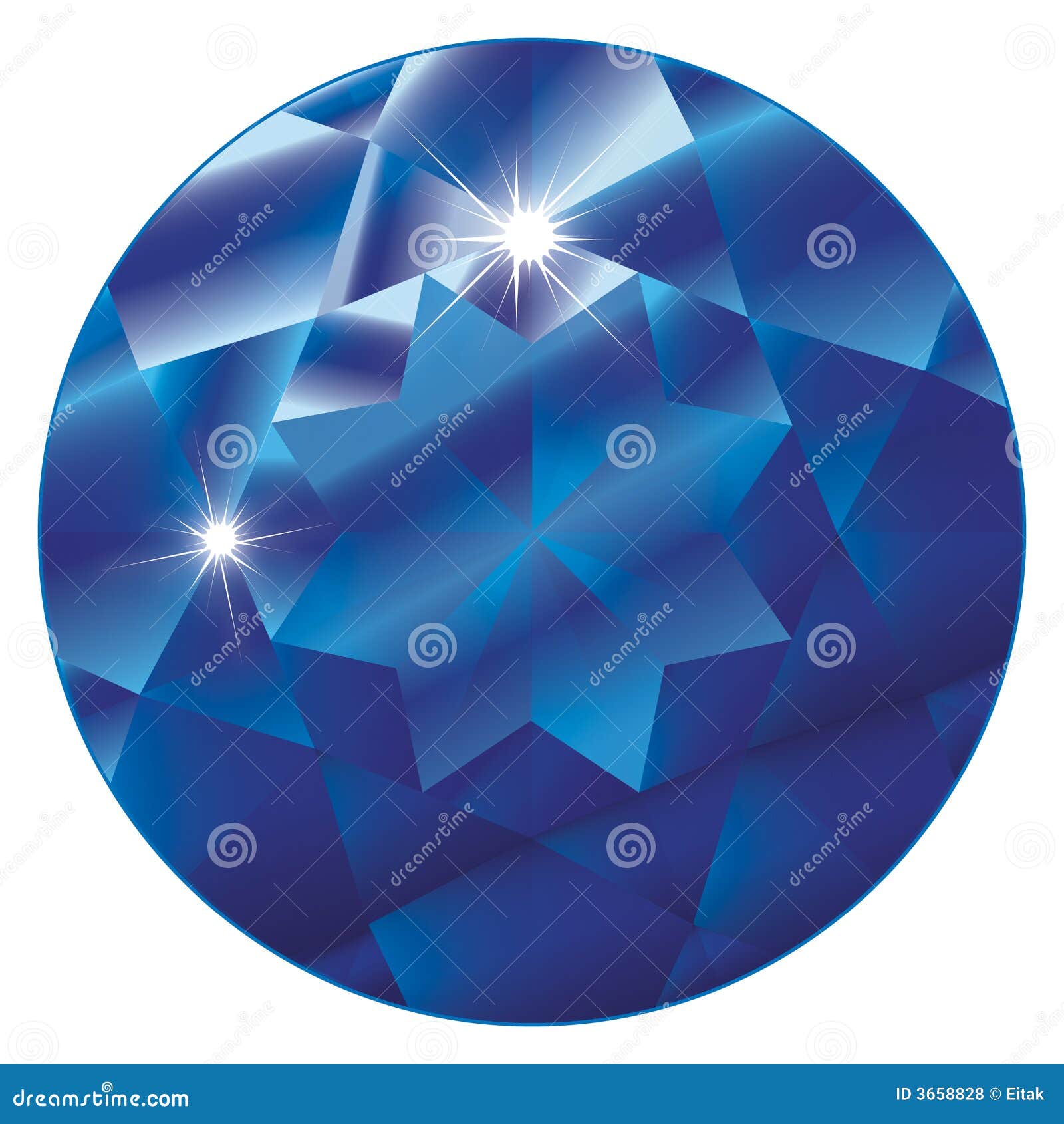 September Birthstone-Sapphire Stock Vector - Illustration of monthly ...