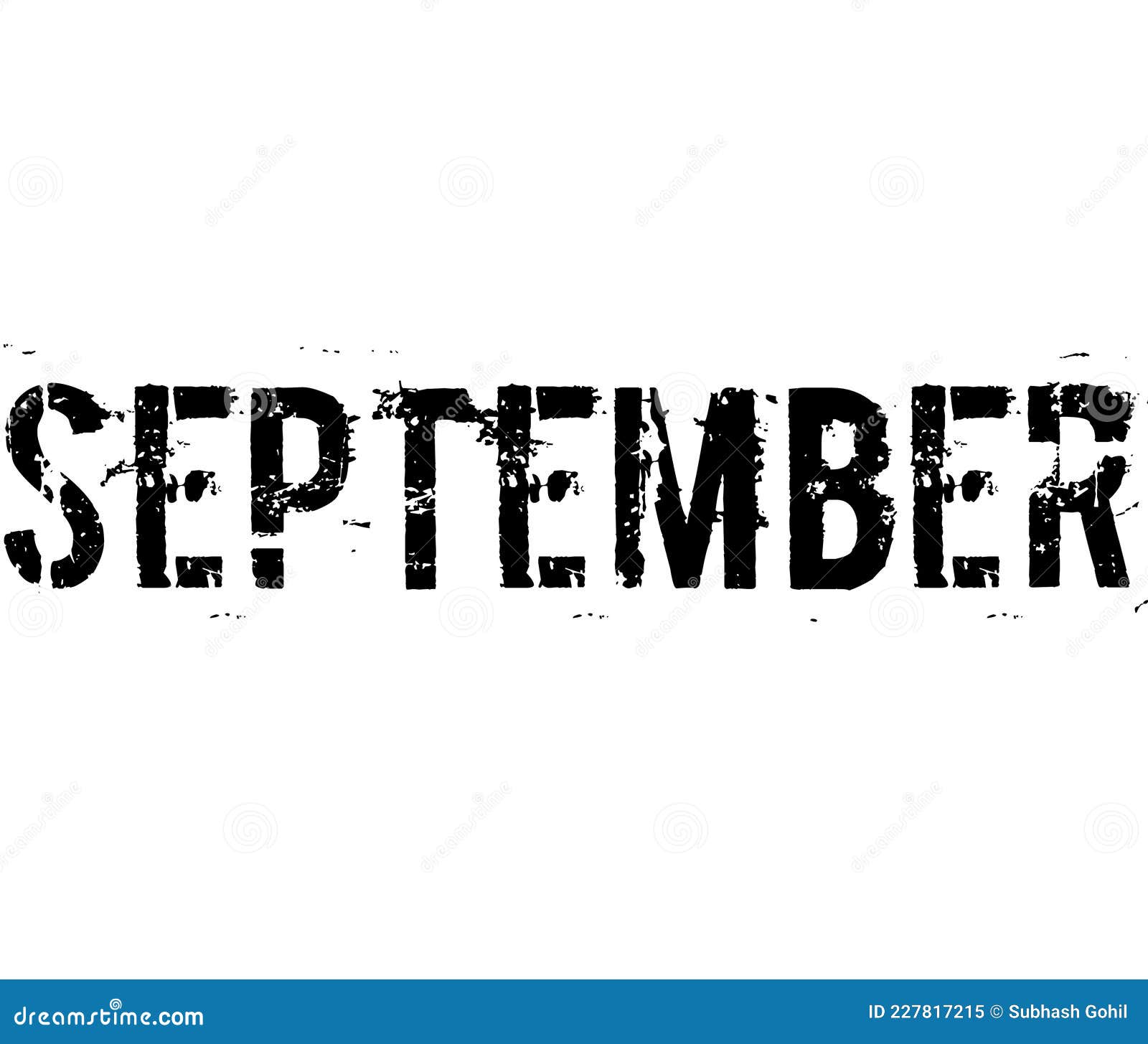 September Black and White Background Stock Illustration - Illustration ...