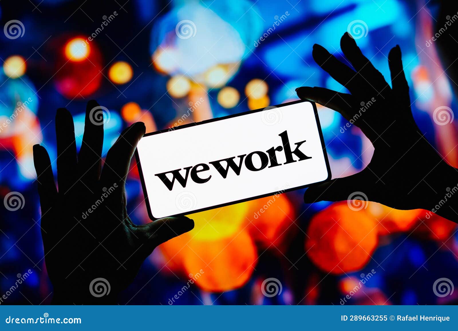 September 7, 2023, Brazil. in this Photo Illustration, the WeWork Logo ...