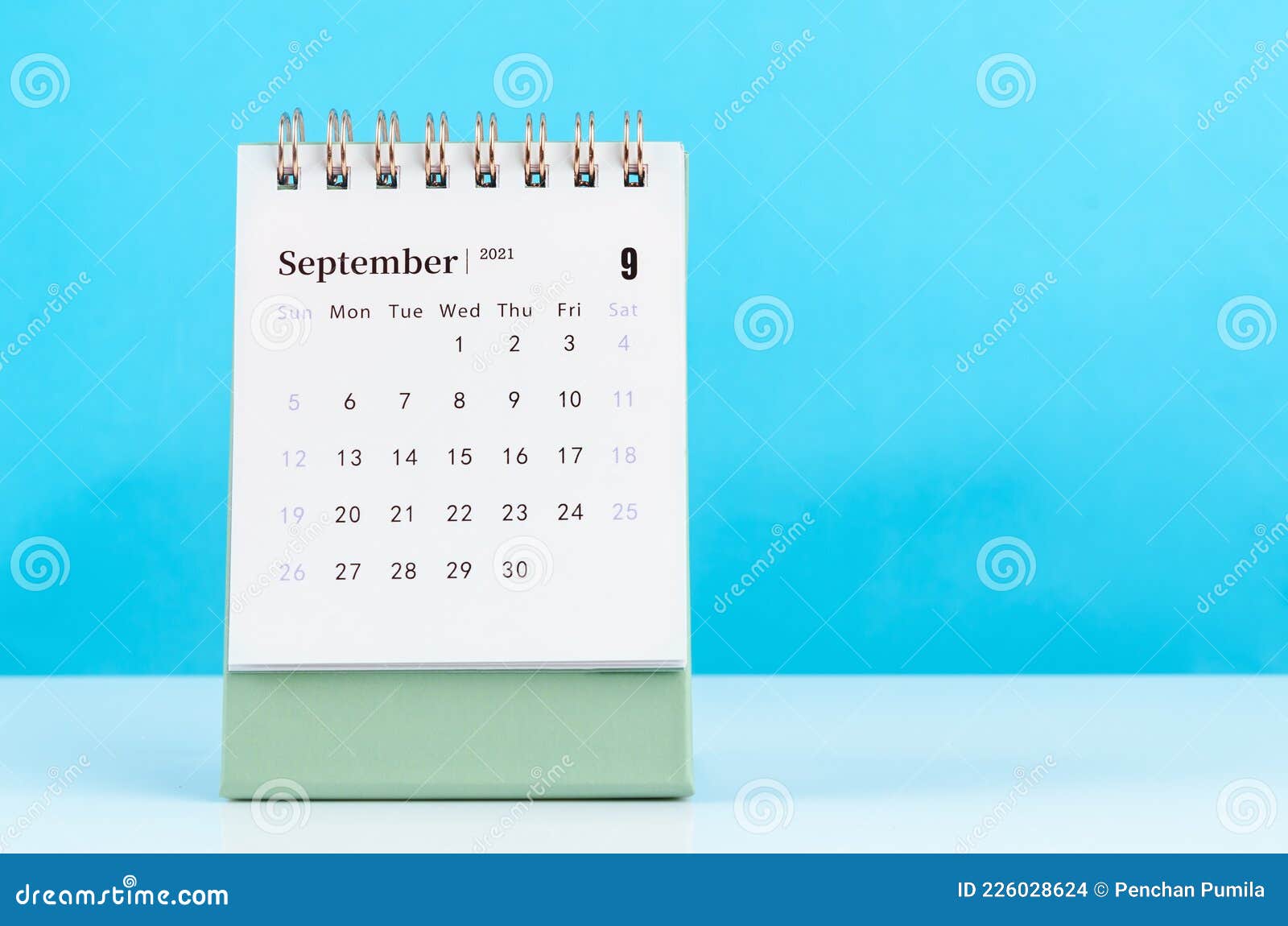 September Calendar 2021 stock photo. Image of date, number - 226028624