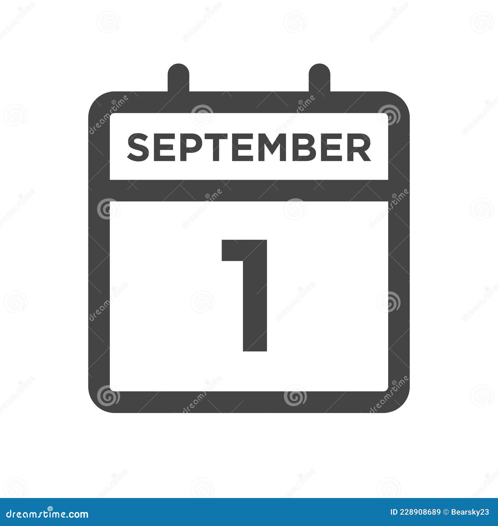 September 1 Calendar Day or Calender Date for Deadlines or Appointment ...