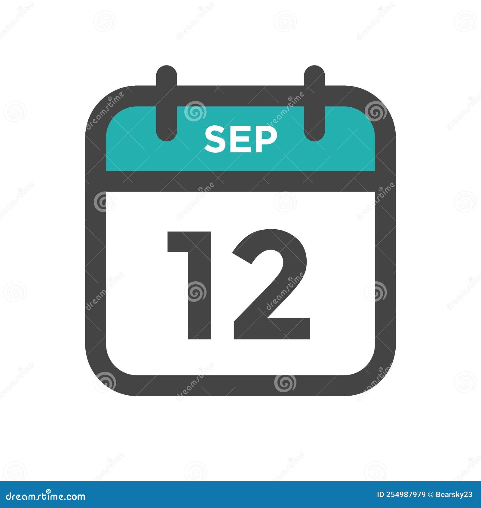 September 12 Calendar Day or Calender Date for Deadlines or Appointment ...