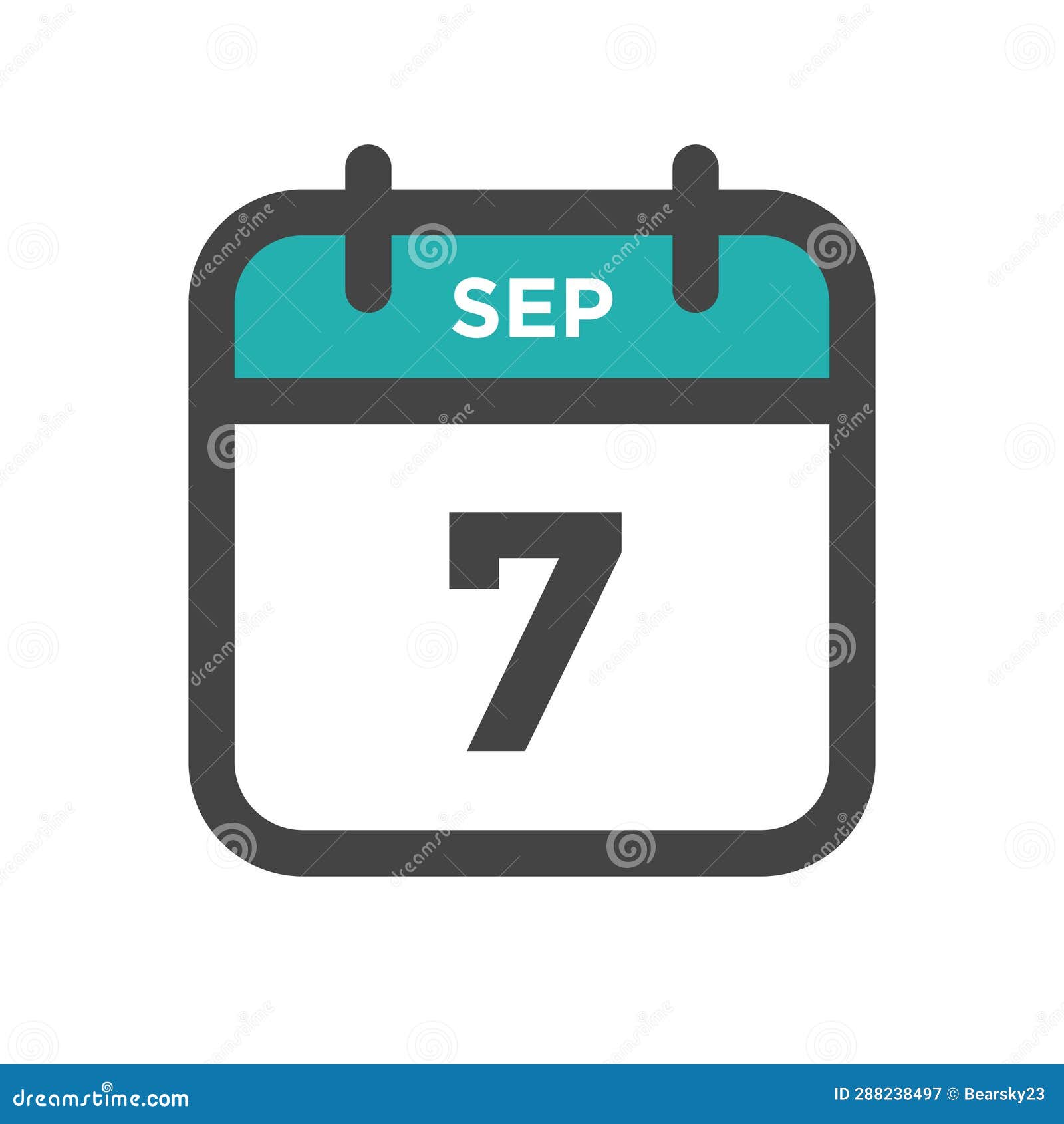 September 7 Calendar Day or Calender Date for Deadlines or Appointment ...